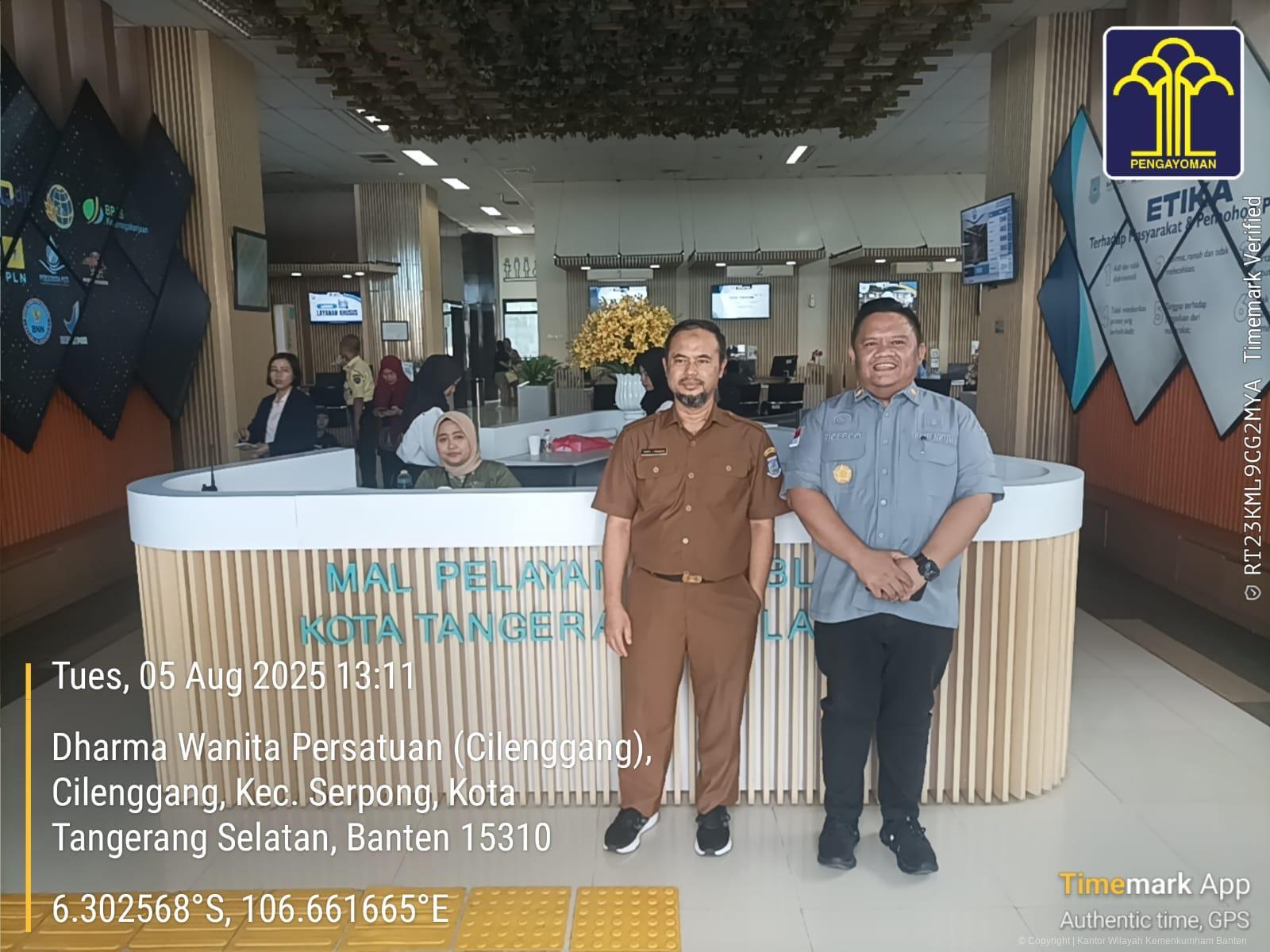 Kemenkum Banten Tinjau Lokasi Persiapan Peluncuran Perdana Layanan AHU di MPP - banten.kemenkum ...